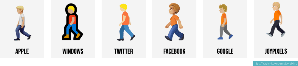 🚶 Walking emojis 🚶🏻🚶🏼🚶🏽🚶🏾🚶🏿🚶‍♂️🚶‍♀️