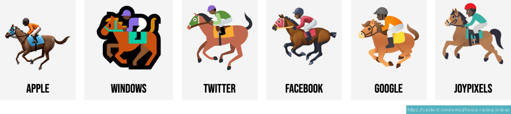🏇 Horse racing emojis 🏇🏻🏇🏼🏇🏽🏇🏾🏇🏿