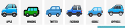 🚙 emoji de vehículo utilitario deportivo (SUV)