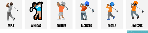 🏌️ Golfer emojis 🏌🏻🏌🏼🏌🏽🏌🏾🏌🏿🏌️‍♂️🏌️‍♀️