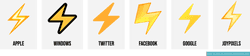 ⚡ Lightening bolt / high voltage emoji