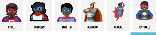 🦸 Superhero emojis 🦸🏻🦸🏼🦸🏽🦸🏾🦸🏿🦸‍♂️🦸‍♀️