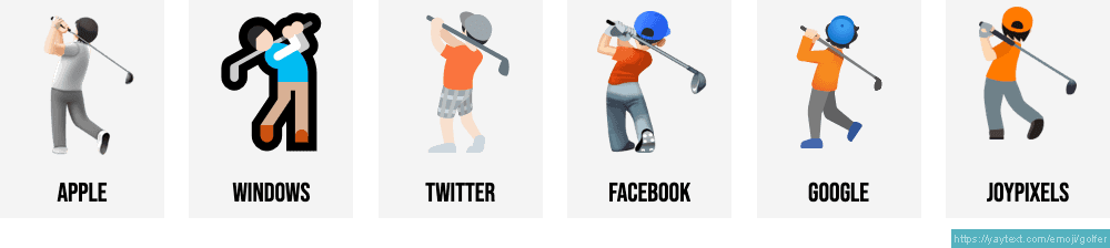 🏌️ Golfer emojis 🏌🏻🏌🏼🏌🏽🏌🏾🏌🏿🏌️‍♂️🏌️‍♀️