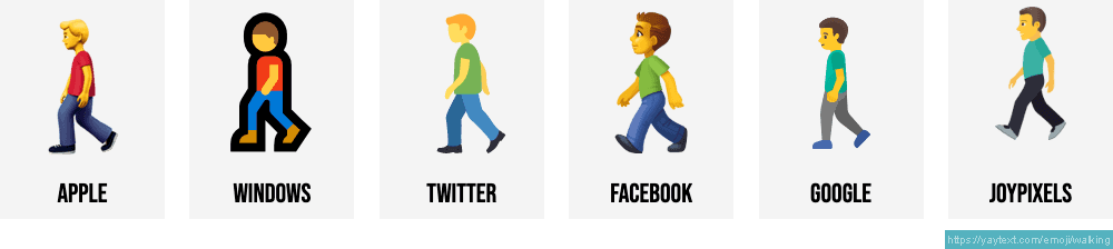 🚶 Walking emojis 🚶🏻🚶🏼🚶🏽🚶🏾🚶🏿🚶‍♂️🚶‍♀️