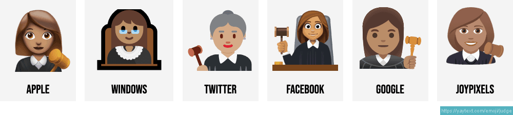 🧑‍⚖️ Judge emojis 🧑🏻‍⚖️🧑🏼‍⚖️🧑🏽‍⚖️🧑🏾‍⚖️🧑🏿‍⚖️👨‍⚖️👩‍⚖️