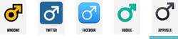♂️ Male gender symbol emoji