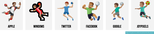 🤾 Jouant des emojis de handball