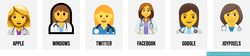 🧑‍⚕️ Émojis d'infirmière, de médecin et d'agent de santé 👩‍⚕️