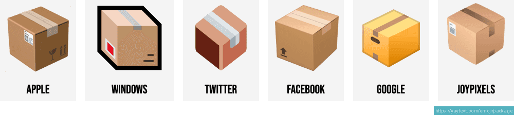 📦 Package / shipment / box emoji