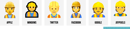 👷 Construction worker emojis 👷🏻👷🏼👷🏽👷🏾👷🏿👷‍♂️👷‍♀️