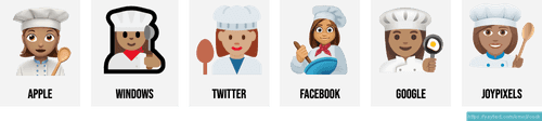 🧑‍🍳 Chef / cook emojis 🧑🏻‍🍳🧑🏼‍🍳🧑🏽‍🍳🧑🏾‍🍳🧑🏿‍🍳👨‍🍳👩‍🍳