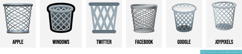🗑️ Wastebasket / trash emoji