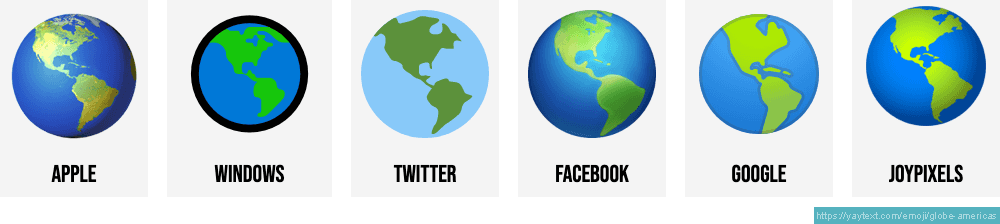 🌎 Globe showing Americas emoji
