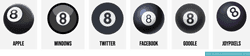 🎱 Billiard / pool 8 ball emoji