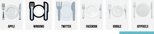 🍽️ Fork & knife w/ plate emoji