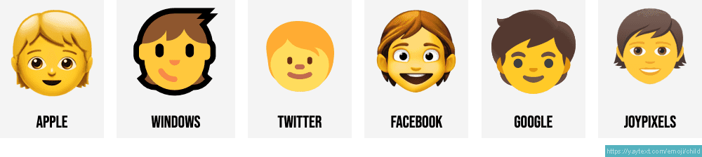 🧒 Child face emojis 🧒🏻🧒🏼🧒🏽🧒🏾🧒🏿