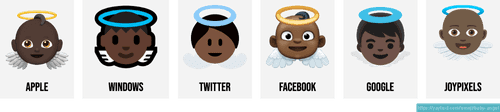👼 Emojis de ángel bebé 👼🏻👼🏼👼🏽👼🏾👼🏿