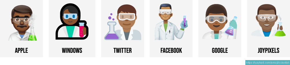 🧑‍🔬 Scientist emojis 🧑🏻‍🔬🧑🏼‍🔬🧑🏽‍🔬🧑🏾‍🔬🧑🏿‍🔬👨‍🔬👩‍🔬