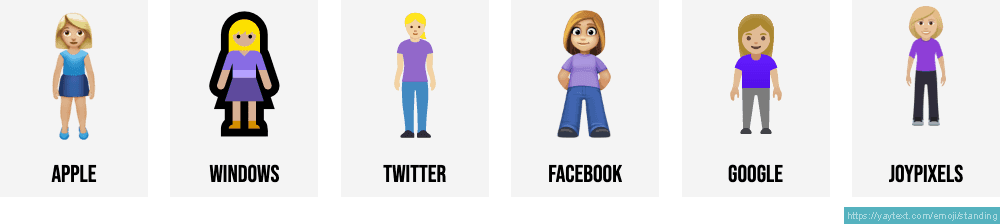 🧍 Standing emojis 🧍🏻🧍🏼🧍🏽🧍🏾🧍🏿🧍‍♂️🧍‍♀️