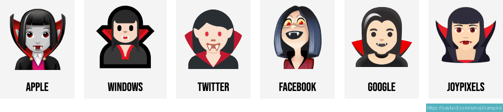 🧛 Vampire emojis 🧛🏻🧛🏼🧛🏽🧛🏾🧛🏿🧛‍♂️🧛‍♀️