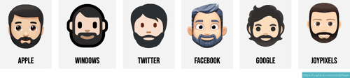 👨 Emojis homme (avec plus de 40 combos de peau, de couleurs de cheveux ...