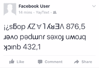 Upside-down Text Using Unicode - ʇxǝʇ uʍop ǝpısd∩