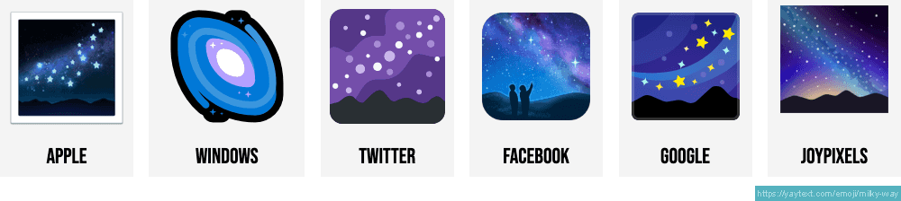 🌌 Milky way galaxy emoji