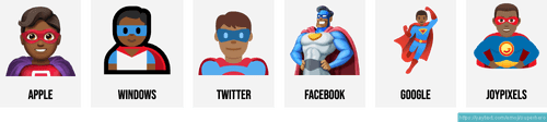 🦸 Superhero emojis 🦸🏻🦸🏼🦸🏽🦸🏾🦸🏿🦸‍♂️🦸‍♀️