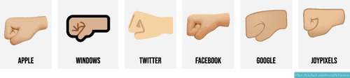 🤜🤛 Poing emojis face à gauche et à droite