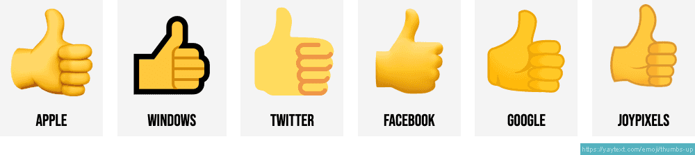 👍 Thumbs up emojis 👍🏻👍🏼👍🏽👍🏾👍🏿