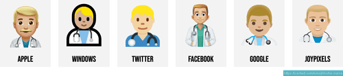 🧑‍⚕️ Émojis d'infirmière, de médecin et d'agent de santé 👩‍⚕️