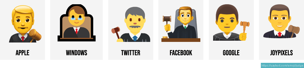 🧑‍⚖️ Judge emojis 🧑🏻‍⚖️🧑🏼‍⚖️🧑🏽‍⚖️🧑🏾‍⚖️🧑🏿‍⚖️👨‍⚖️👩‍⚖️