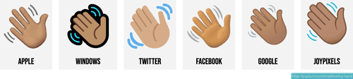 👋 Emojis de manos saludando 👋🏻👋🏼👋🏽👋🏾👋🏿
