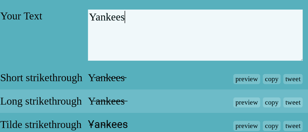 How do I strikethrough text on Twitter?