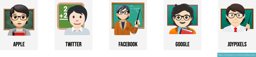 🧑‍🏫 Teacher emojis 🧑🏻‍🏫🧑🏼‍🏫🧑🏽‍🏫🧑🏾‍🏫🧑🏿‍🏫👨‍🏫👩‍🏫