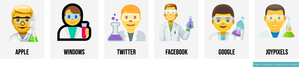 🧑‍🔬 Scientist emojis 🧑🏻‍🔬🧑🏼‍🔬🧑🏽‍🔬🧑🏾‍🔬🧑🏿‍🔬👨‍🔬👩‍🔬