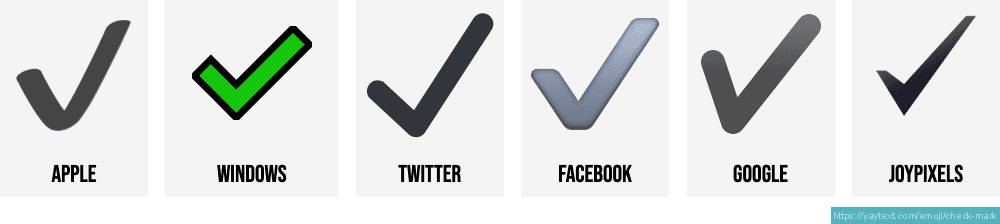 ️ Check mark emoji