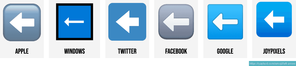 ⬅️ Left arrow emoji