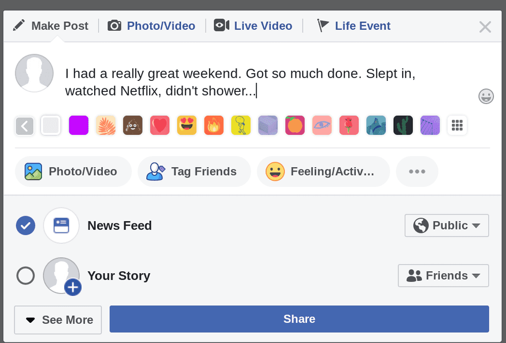 How do I strikethrough text on Facebook?