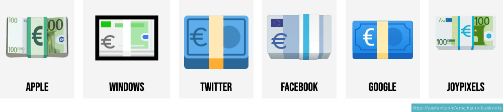 💶 Euro banknote emoji