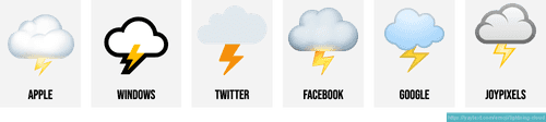 🌩️ Lightning storm (cloud w/ lightning) weather emoji