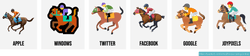 🏇 Horse racing emojis 🏇🏻🏇🏼🏇🏽🏇🏾🏇🏿
