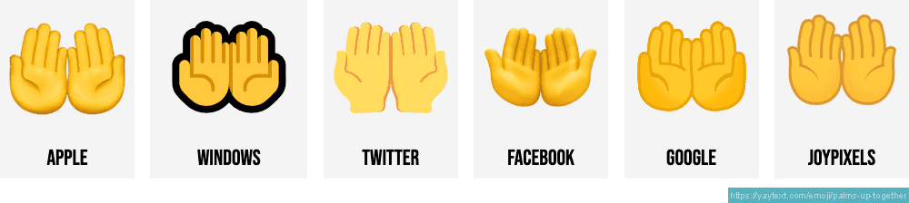 🤲 Palms up together emojis 🤲🏻🤲🏼🤲🏽🤲🏾🤲🏿