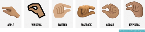 🤏 Pinching hand emojis 🤏🏻🤏🏼🤏🏽🤏🏾🤏🏿
