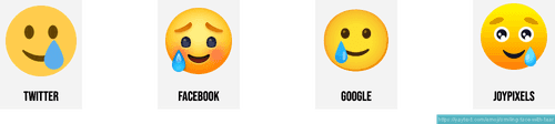 🥲 Smiling face w/ tear emoji