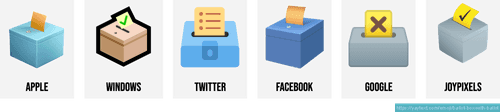 🗳️ Ballot box w/ ballot emoji (Vote!)