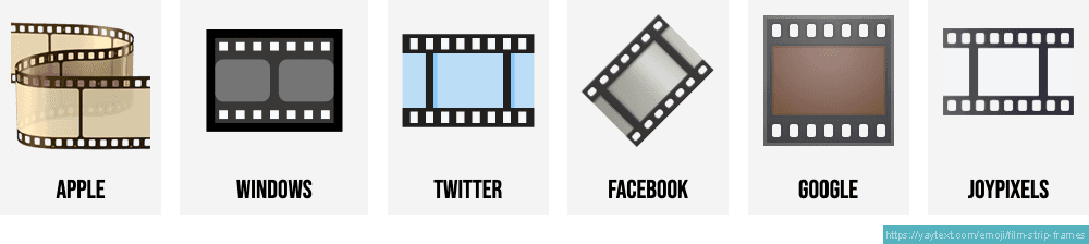 🎞️ Film strip / film frames emoji